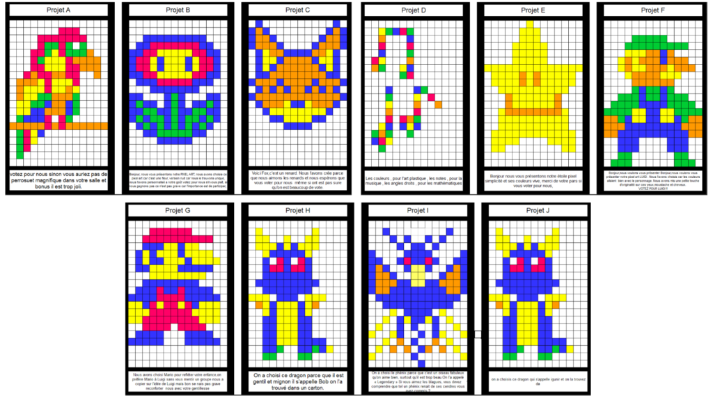 Les 6e et le Pixel Art – Site Internet du Collège COLETTE