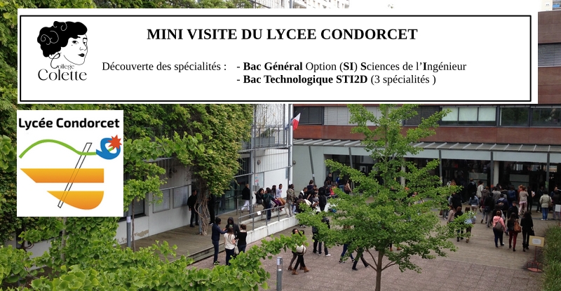 Visite Lycée Condorcet : découverte spécialité bac général option SI ...
